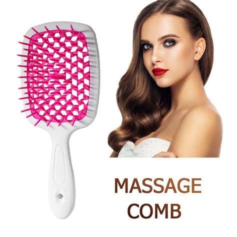 Badu Bg Гребени за коса Janeke Гребени с широки зъби Въздушна възглавница Дамски масаж на скалпа