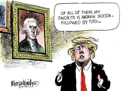Political Cartoon Us President Trump Civil War Andrew Jackson Tito