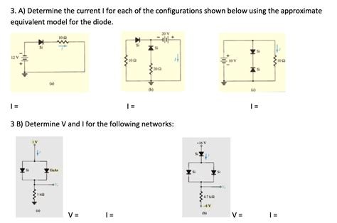 Solved 3 A Determine The Current I For Each Of The Chegg Com