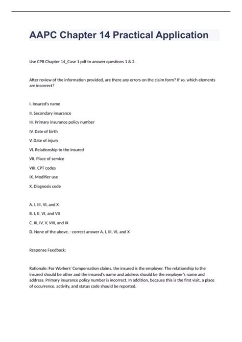 Aapc Chapter 14 Practical Application Test 2023 2024 Aapc Cpb Stuvia Us