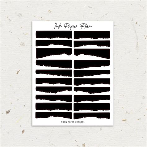 Torn Paper Foiled Header Ink Paper Plan