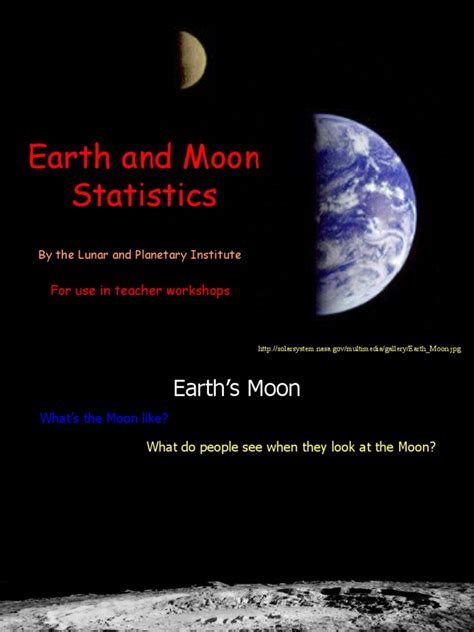 Earth Moon Statistics Pdf Moon Orbital Inclination