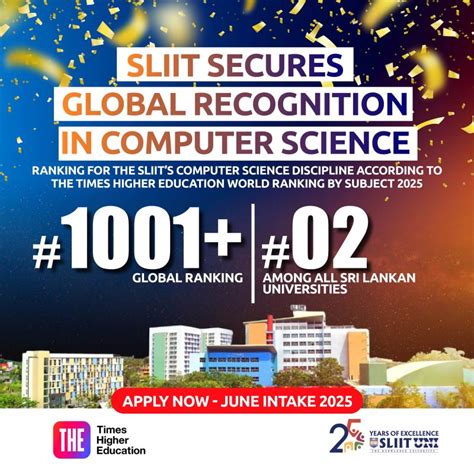 𝐒𝐋𝐈𝐈𝐓 𝐒𝐞𝐜𝐮𝐫𝐞𝐬 𝐆𝐥𝐨𝐛𝐚𝐥 𝐑𝐞𝐜𝐨𝐠𝐧𝐢𝐭𝐢𝐨𝐧 𝐢𝐧 𝐂𝐨𝐦𝐩𝐮𝐭𝐞𝐫 𝐒𝐜𝐢𝐞𝐧𝐜𝐞 𝐃𝐞𝐠𝐫𝐞𝐞 Sliit Has