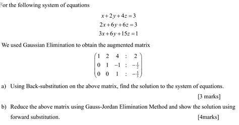 for the following system of