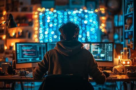 Premium Photo Anonymous Hacker At The Laptop Computer Internet Security Cyber Attack Business