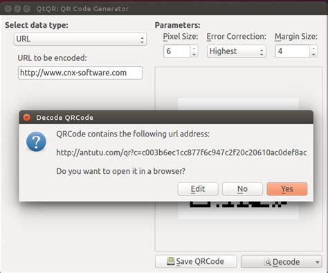 Decode Or Generate QR Codes In Ubuntu With QtQR And Zbar Tools CNX