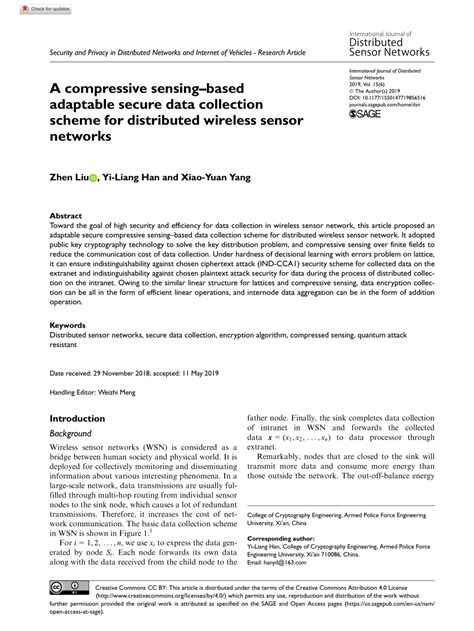 Pdf A Compressive Sensingbased Adaptable Secure Data Collection