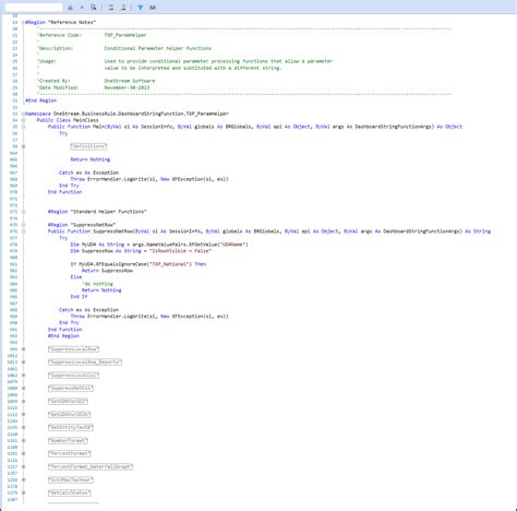 Dashboard Xfbr String Txpparamhelper Onestream Community