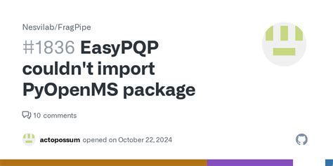 Speclibgen Step Fails After Upgrading To Easypqp V150 · Issue 1836