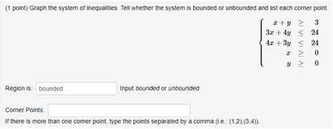 Solved Point Graph The System Of Inequalities Tell Chegg Com