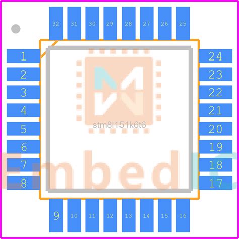 Stm8l151k6t6 Stmicroelectronics 8bit Mcu Embedic