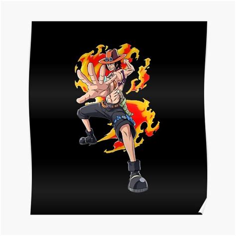 Portgas D Ace One Piece Poster For Sale By Moel Art Redbubble