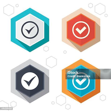 Check Signs Checkbox Confirm Icons Stock Illustration Download Image