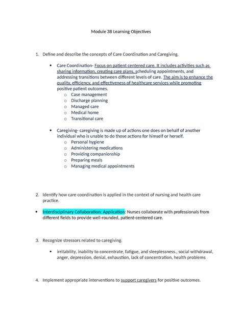 Learning Objectives Module 3 B Module 3b Learning Objectives Define And Describe The Concepts