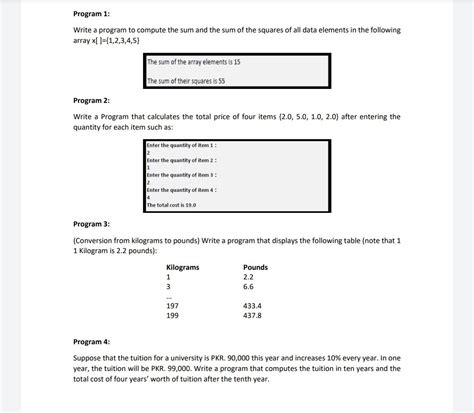 Solved Program 1 Write A Program To Compute The Sum And The Chegg Com