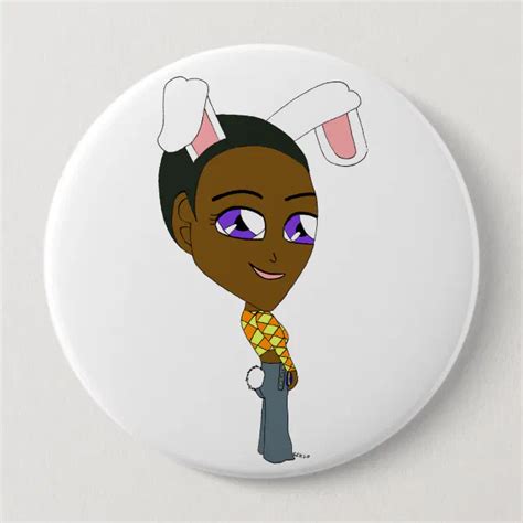 Chibi Bunnygirl Button Zazzle