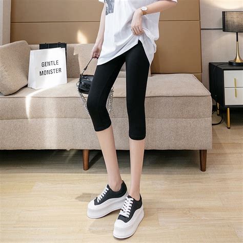 กางเกงเลกกิ้ง 5 ส่วน ผ้านุ่มยืด ทรงสวยสีพื้น คนอ้วนใส่ได้ K736 Clothing Shope Thaipick