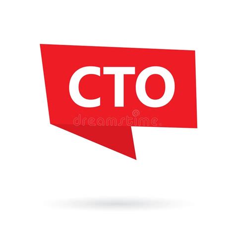 Cto Chief Technology Officer Acronym On A Sticker Stock Vector