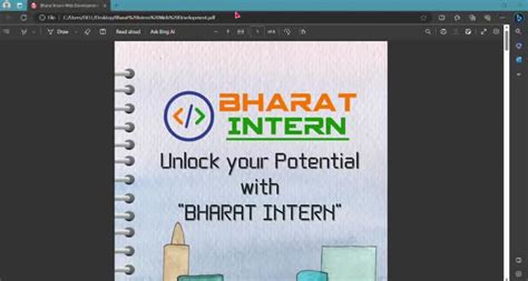 Ashish Sawant On Linkedin Bharatintern Webdeveloperintern Internship