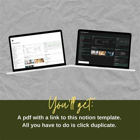 Life Planner Notion Dashboard All In One Notion Template Etsy