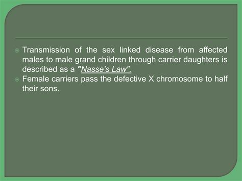 Sex Linked Inheritance Sex Influence Inheritance And Sex Limited Characters Pptx