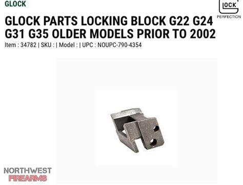 Want To Buy Glock 22 Locking Block Pre 2002 Northwest Firearms