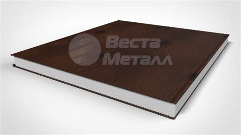 Стеновые сэндвич панели с ППС 100 Дуб античный купить в Москве по цене от 2 260 руб М2