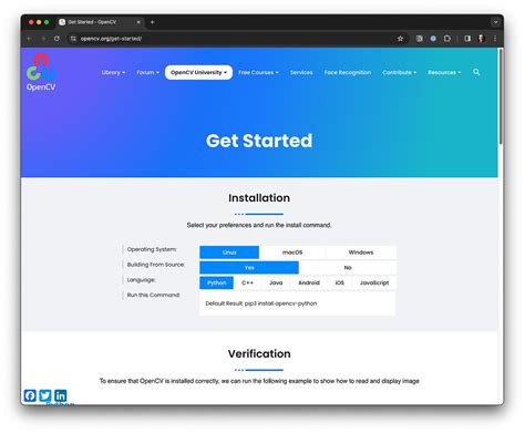Website Getting Started Selection Stuck On Linux Installation