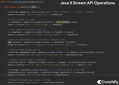 Java Stream Api Operations And Lambda Expression Tutorial • Crunchify
