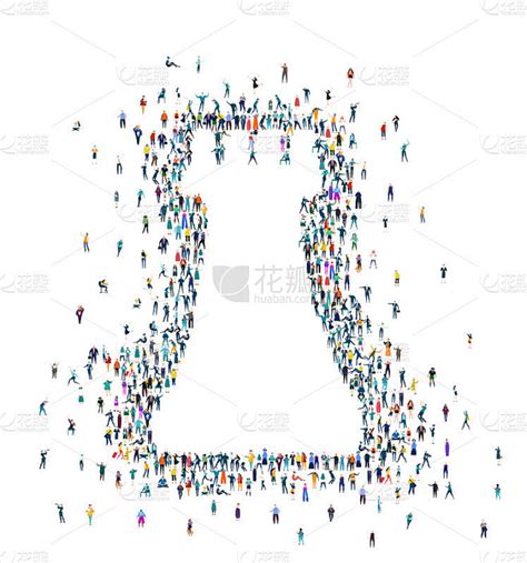 城堡、象棋的图形符号由许多小人组成。符号和符号收集