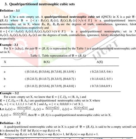 Table 1 From Quadripartitioned Neutrosophic Cubic Set Semantic Scholar