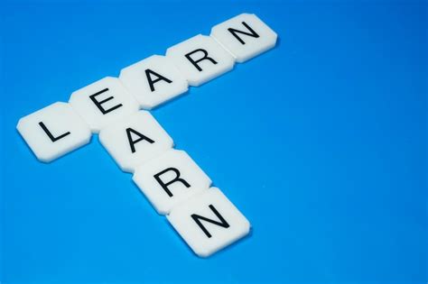 Premium Photo Close Up Of Learn Text Over Blue Background