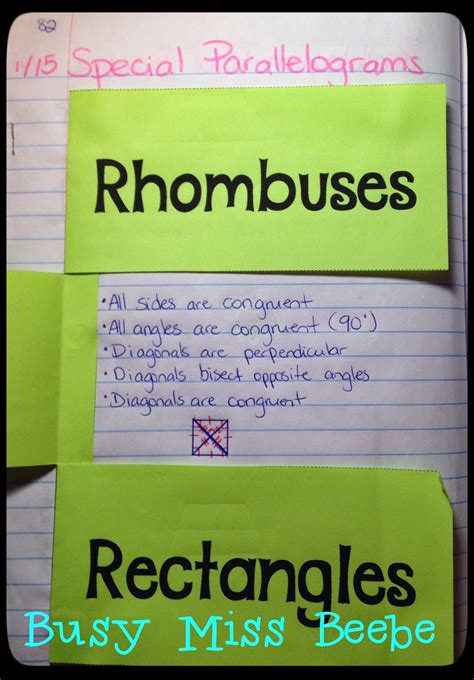 Busy Miss Beebe Geometry Interactive Notebook The Seventh Unit