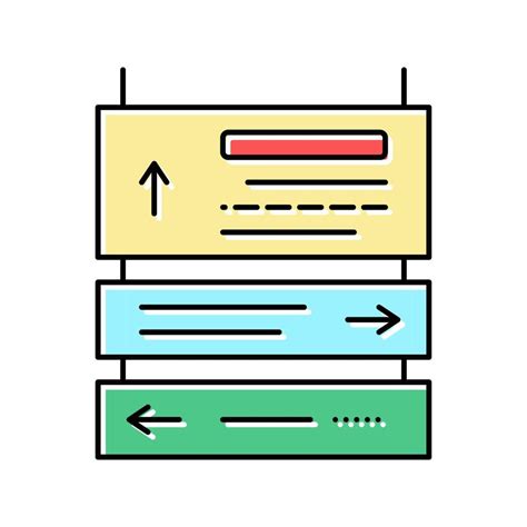 Direction Signpost Color Icon Vector Illustration 19542511 Vector Art At Vecteezy