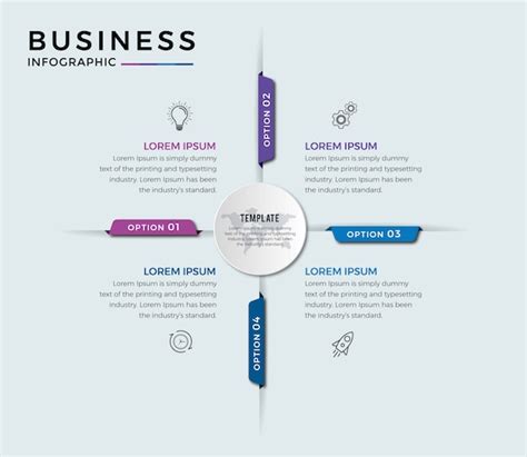 비즈니스 Infographic 원 디자인 아이콘 4 옵션 또는 단계 프리미엄 벡터