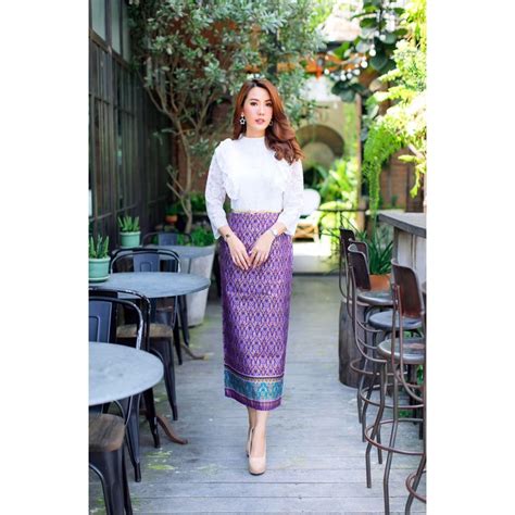 A059 ชุดเดรสผ้าพิมพ์ลายไทย ลูกไม้นิ่มไม่คัน สินค้ามาเพิ่มเติมสต็อก Shopee Thailand