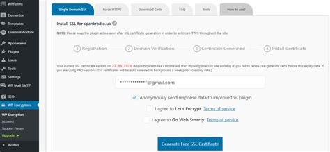 Generate And Install Ssl Certificates Using Wordpress Plugin ~ Solutions