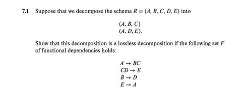 Solved 722 Give A Lossless Dependency Preserving