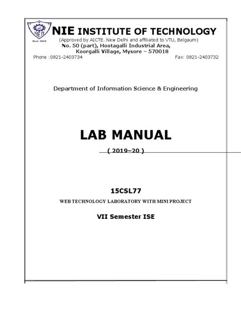 lab manual pdf xhtml html element