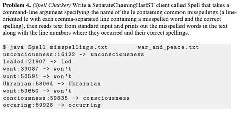 Problem Spell Checker Write A Chegg
