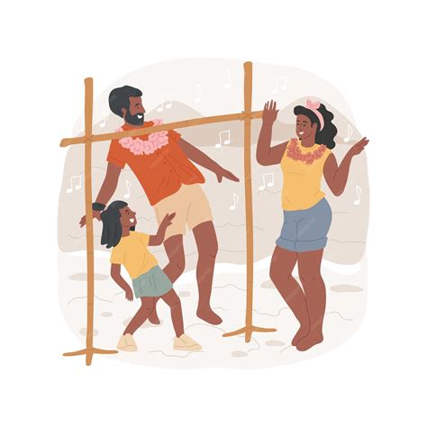 Premium Vector Limbo Beach Dance Isolated Cartoon Vector Illustration