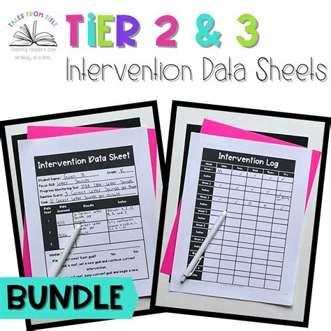 Tier 2 And 3 Intervention Data Sheet Bundle