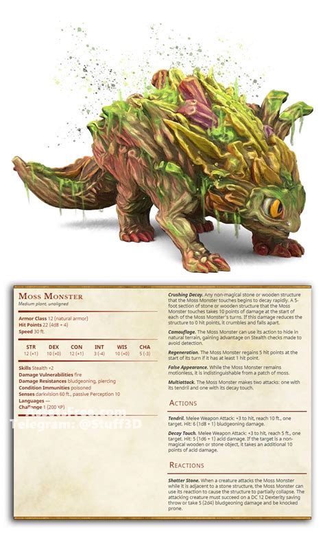 Moss Monster Free High Quality Models