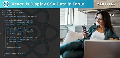 React Js Display CSV Data In Table Read CSV File