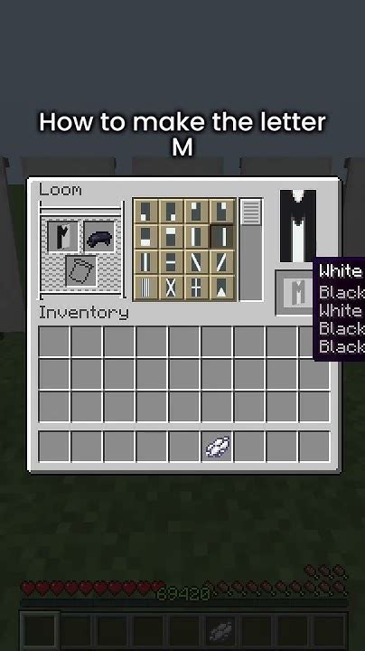 How To Make The Letter M As A Banner In Minercraft Banner Tutorial