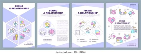 Healthy Relationship Green Brochure Template Communicate Stock Vector Royalty Free 2150947697