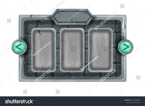Stone Game Frame Vector Illustration Ui Stock Vector Royalty Free Shutterstock