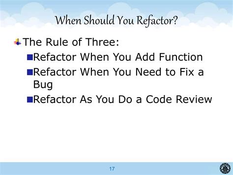 Refactoring Code By Clean Code Rules Ppt