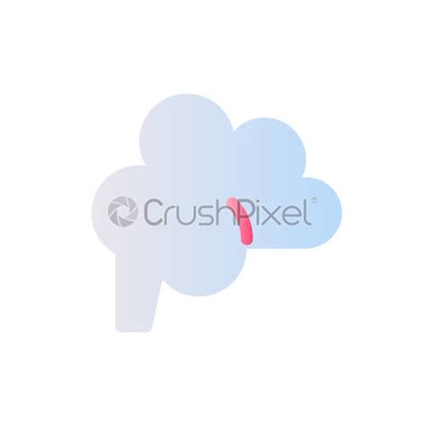 Brain Flat Gradient Two Color Ui Icon Stock Vector 5407601 Crushpixel