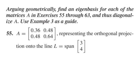 arguing geometrically find an eigenbasis for each of